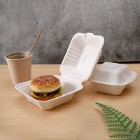 China Biodegradable Compostable Sugarcane Bagasse Pulp Sugar Cane Disposable Tableware Lunch Meal Box Takeaway Food Container for sale