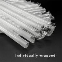 China Wholesale Individually Wrapped Biodegradable Pla Straws Boba Drinking Plastic Straw for sale