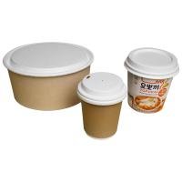 China Disposable Paper Bowl Paper Lid With Lid Recyclable for Hot Food for sale