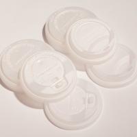 China Customizable Disposable PLA Plastic Cup Lid 6oz 8oz 12oz Cold / Hot Coffee Drinking Cup Lid for sale
