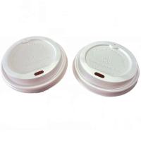 China Customizable Disposable PLA Plastic Cup Lid 6oz 8oz 12oz Cold / Hot Coffee Drinking Cup Lid for sale