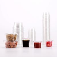 China PLA Biodegradable Clear Disposable Plastic Restaurant Sauce Cup Container With Lid Portion Cup for sale