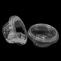 China Custom Compostable PLA Disposable Dessert Sauce Cups Biodegradable Portion Souffle Cups With Seal Lid for sale