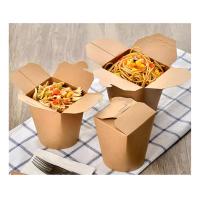 China Compostable Eco-Friendly Boxes Fast Food Noodle Takeout Paper Packaging Box Food Container Kraft Box for Noodle for sale