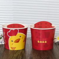 China Custom Logo Printed Food Grade Popcorn Tub Cup Disposable Fried Chicken Packing Bucket Barrel for sale