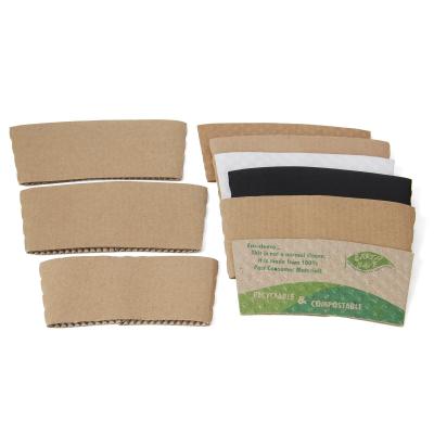 China Hot Paper Cup Sleeve Custom Paper Coffee Cup Sleeve With Logo for sale