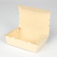 China Custom Logo Single-Sided Kraft Paper Container Food Grade Disposable Cover Packaging Box for sale