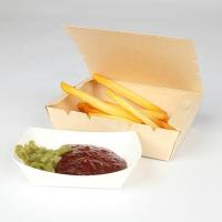 China Custom Logo Single-Sided Kraft Paper Container Food Grade Disposable Cover Packaging Box for sale