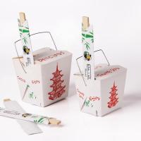 China Ecofriendly Custom Printed Disposable White Kraft Wok Paper Box For Noodles Biodegradable Food Noodle Packaging Box for sale