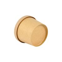 China Eco-Friendly Disposable Kraft Paper Soup Bowl With Lid Round for Salad Snack Milk Food Take Out Bucket for sale