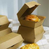 China Disposable Corrugated Burger Box and French Fries Box Kraft Paper Packaging Box for Hamburger for sale