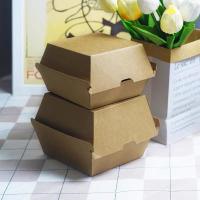 China Disposable Corrugated Burger Box and French Fries Box Kraft Paper Packaging Box for Hamburger for sale