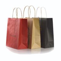 China Eco Reusable Hard Extra Large Fast Food Packaging Takeaway Apple Custom Logo Twisted Handle Kraft Paper Bag for sale