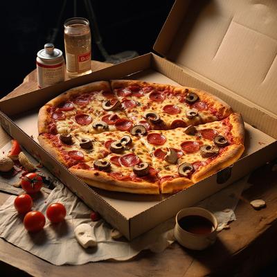 China Custom Pizza Packing Box With Custom Logo Printed Corrugated Boxes for sale
