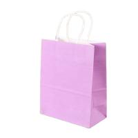 China Recyclable Kraft Brown Paper Bag With Rope Handle Your Logo Flat Handle for sale