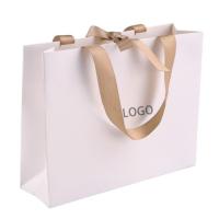 China Custom Logo Packaging Gift Carry Boutique Shopping Cardboard Paper Bags for sale