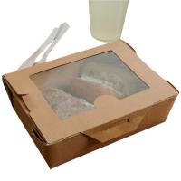 China Recyclable Paper Box Clear Pvc Window Boxes With Window Chocolate Cupcake Bakery Cake Box for sale
