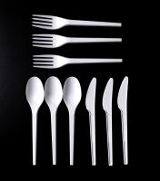 China Eco Friendly CPLA Cornstarch Cutlery Knife Spoon and Fork Compostable Disposable Cutlery for sale