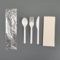 China Eco Friendly CPLA Cornstarch Cutlery Knife Spoon and Fork Compostable Disposable Cutlery for sale