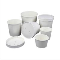 China Disposable Kraft Paper Soup Bowl With Paper Lid Snacks Noodle Takeaway Packaging Soup Cup for sale