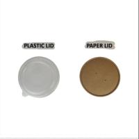 China Disposable Kraft Paper Soup Bowl With Paper Lid Snacks Noodle Takeaway Packaging Soup Cup for sale
