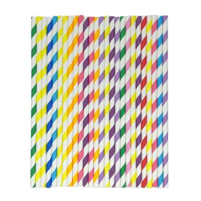 China Eco Friendly Drinking Straw Tubes Cocktail Paper Jumbo Straw Sharp End For Party Bubble Boba Tea Drinks for sale