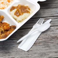 China CPLA Biodegradable Cutlery Composable Airline Cutleries Disposable Biodegradable Cutlery for sale