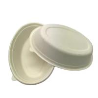 China Eco Friendly Sugarcane Disposable Biodegradable Sustainable Microwavable Oval Bowl Salad Fruit Soup for sale