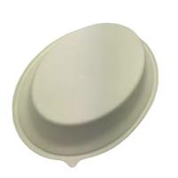 China Eco Friendly Sugarcane Disposable Biodegradable Sustainable Microwavable Oval Bowl Salad Fruit Soup for sale
