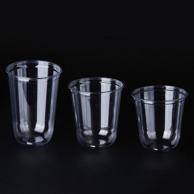 China 100% Biodegradable Disposable CPLA Plastic Lid Clear Cold Beer Milk Tea Coffee Sauce PLA U Shaped Parfait Cup for sale
