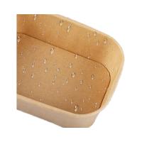 China Disposable PET Kraft Paper Square Lunch Box With Lid Fast Food Packaging For Household Bento And Sushi Disposable Paper Bowl for sale