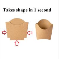 China Kraft Paper French Fries Cup Fast Food Packaging Container Fried Snack Takeaway Box for sale