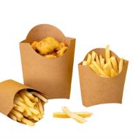 China Kraft Paper French Fries Cup Fast Food Packaging Container Fried Snack Takeaway Box for sale