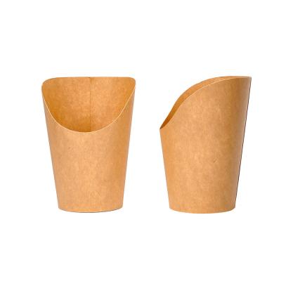China Kraft Paper French Fries Cup Fast Food Packaging Container Fried Snack Takeaway Box for sale