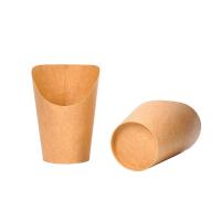 China Kraft Paper French Fries Cup Fast Food Packaging Container Fried Snack Takeaway Box for sale