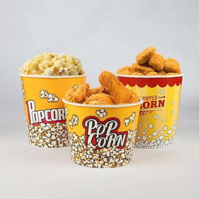 China Recyclable Custom Print Cinema Take Away Paper Popcorn Cup Popcorn Buckets for sale
