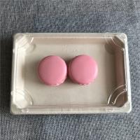 China Disposable Food Container Bagasse Bread Packing Box With PET Lid for sale