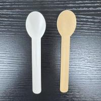 China EcoSmooth Disposable BioStrong Flexi-Lite Leakproof GreenBite Sturdy Paper Spoon Customizable Color And Design for sale