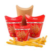 China Customized Disposable Takeaway Paper French Fries Cup Eco-Friendly Snack Box Container For Fast Food Restaurants And Catering Events for sale