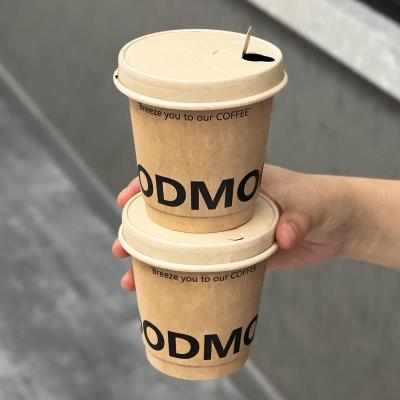 China Eco-Friendly Disposable Paper Cups 8oz  10oz 12oz 16oz Biodegradable Coffee Cups For Hot / Cold Beverages Wholesale for sale