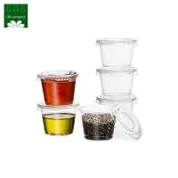 China OEM Service 100% PLA Compostable Portion Cups Small Mini Cup 1oz 2oz 3oz 4oz 5oz 6oz Sauce Cups With Lids for sale