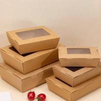 China Eco-Friendly Takeout Box With Kraft Paper Window Box  100% Biodegradable Sustainable for sale