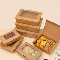 China Eco-Friendly Takeout Box With Kraft Paper Window Box  100% Biodegradable Sustainable for sale