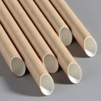 China 100% Biodegradable White Kraft Paper Straws Custom Logo Printing Single Paper Packaging for sale