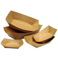 China Paper Trays Disposable Kraft Paper Cardboard Food Boat Tray Fast Food Materiel Hot-dog Sweet Rigid Boxes Snacks Art Paper 300g for sale