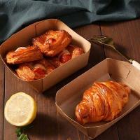 China Paper Trays Disposable Kraft Paper Cardboard Food Boat Tray Fast Food Materiel Hot-dog Sweet Rigid Boxes Snacks Art Paper 300g for sale