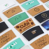 China Paper Sleeve Custom Disposable Coffee Cup Sleeve Heat-resistant Cup Sleeve Printing for sale