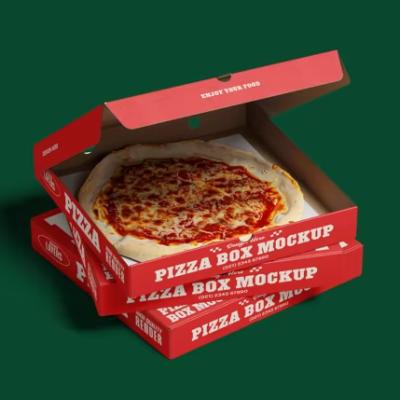 China Custom Printed Paper Pizza Box For Cheese Pepperoni And Veggie Pizzas for sale