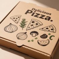 China Custom Printed Paper Pizza Box For Cheese Pepperoni And Veggie Pizzas for sale