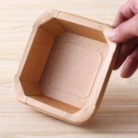 China Takeaway Box Kraft Paper Octagonal Box Eco-Friendly Food Snack Container Kraft Paper Square Paper Bowl for sale